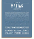 Matias | Name Art Print – Name Stories