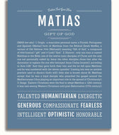Matias | Name Art Print – Name Stories