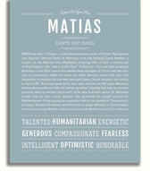Matias | Name Art Print – Name Stories