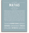 Matias | Name Art Print – Name Stories