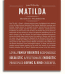 Matilda | Name Art Print – Name Stories