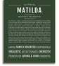 Matilda | Name Art Print – Name Stories