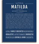 Matilda | Name Art Print – Name Stories