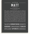 Matt | Name Art Print – Name Stories