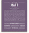 Matt Personalized Name Meaning Art Prints – Name Stories