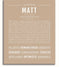 Matt | Name Art Print – Name Stories