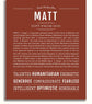 Matt | Name Art Print – Name Stories