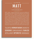 Matt | Name Art Print – Name Stories