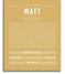 Matt | Name Art Print – Name Stories