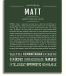 Matt | Name Art Print – Name Stories