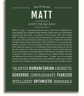 Matt | Name Art Print – Name Stories