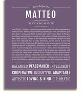 Matteo | Name Art Print – Name Stories