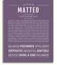 Matteo | Name Art Print – Name Stories