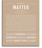 Matteo | Name Art Print – Name Stories