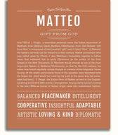 Matteo | Name Art Print – Name Stories