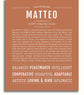 Matteo | Name Art Print – Name Stories