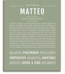 Matteo | Name Art Print – Name Stories