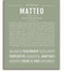 Matteo Personalized Name Meaning Art Prints – Name Stories
