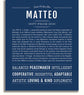 Matteo Personalized Name Meaning Art Prints – Name Stories