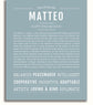 Matteo Personalized Name Meaning Art Prints – Name Stories