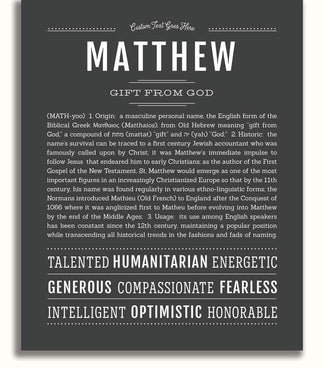 Matthew | Name Art Print – Name Stories