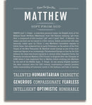 Matthew | Name Art Print – Name Stories