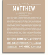 Matthew | Name Art Print – Name Stories