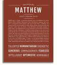 Matthew | Name Art Print – Name Stories