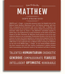 Matthew | Name Art Print – Name Stories