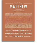 Matthew | Name Art Print – Name Stories