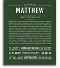 Matthew | Name Art Print – Name Stories