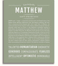Matthew | Name Art Print – Name Stories