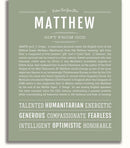 Matthew | Name Art Print – Name Stories