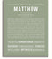 Matthew Personalized Name Meaning Art Prints – Name Stories