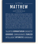 Matthew | Name Art Print – Name Stories