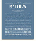 Matthew | Name Art Print – Name Stories