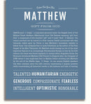 Matthew | Name Art Print – Name Stories