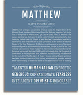 Matthew | Name Art Print – Name Stories