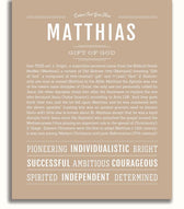 Matthias | Name Art Print – Name Stories
