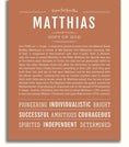 Matthias | Name Art Print – Name Stories