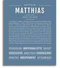 Matthias | Name Art Print – Name Stories