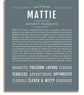 Mattie | Name Art Print – Name Stories