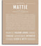 Mattie | Name Art Print – Name Stories