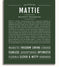Mattie | Name Art Print – Name Stories