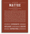 Mattox Personalized Name Meaning Art Prints – Name Stories