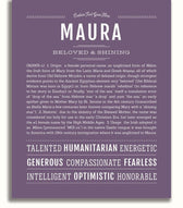 Maura Personalized Name Meaning Art Prints – Name Stories
