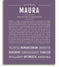 Maura Personalized Name Meaning Art Prints – Name Stories