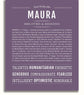 Maura Personalized Name Meaning Art Prints – Name Stories