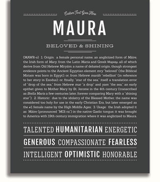 Maura | Name Art Print – Name Stories