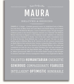 Maura | Name Art Print – Name Stories